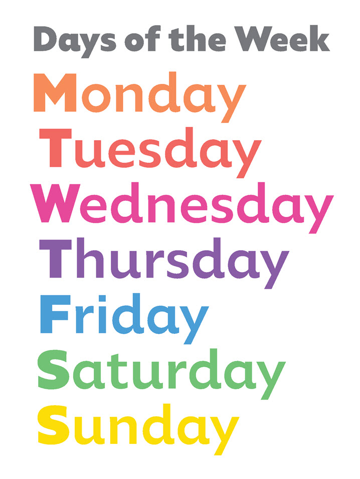 How To Teach Kids With Dyslexia The Order Of The Days Of The Week How To Teach Kids With Dyslexia The Order Of The Days Of The Week